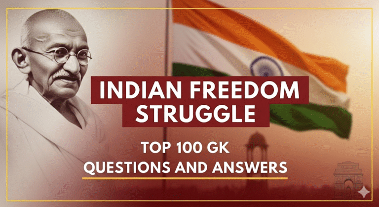 Indian Freedom Struggle – Top 100 GK Questions And Answers